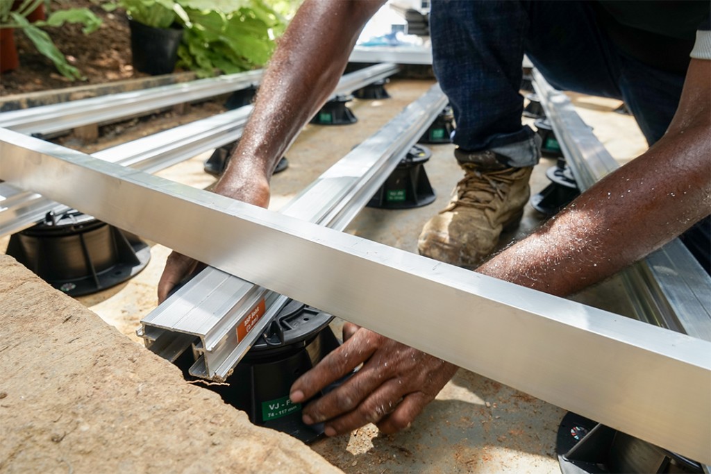 VersiFrame®: Raised paving and decking substructure system