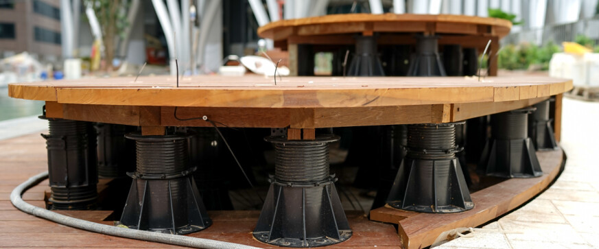 Adjustable Pedestal Support Pool Deck Installation | Singapore